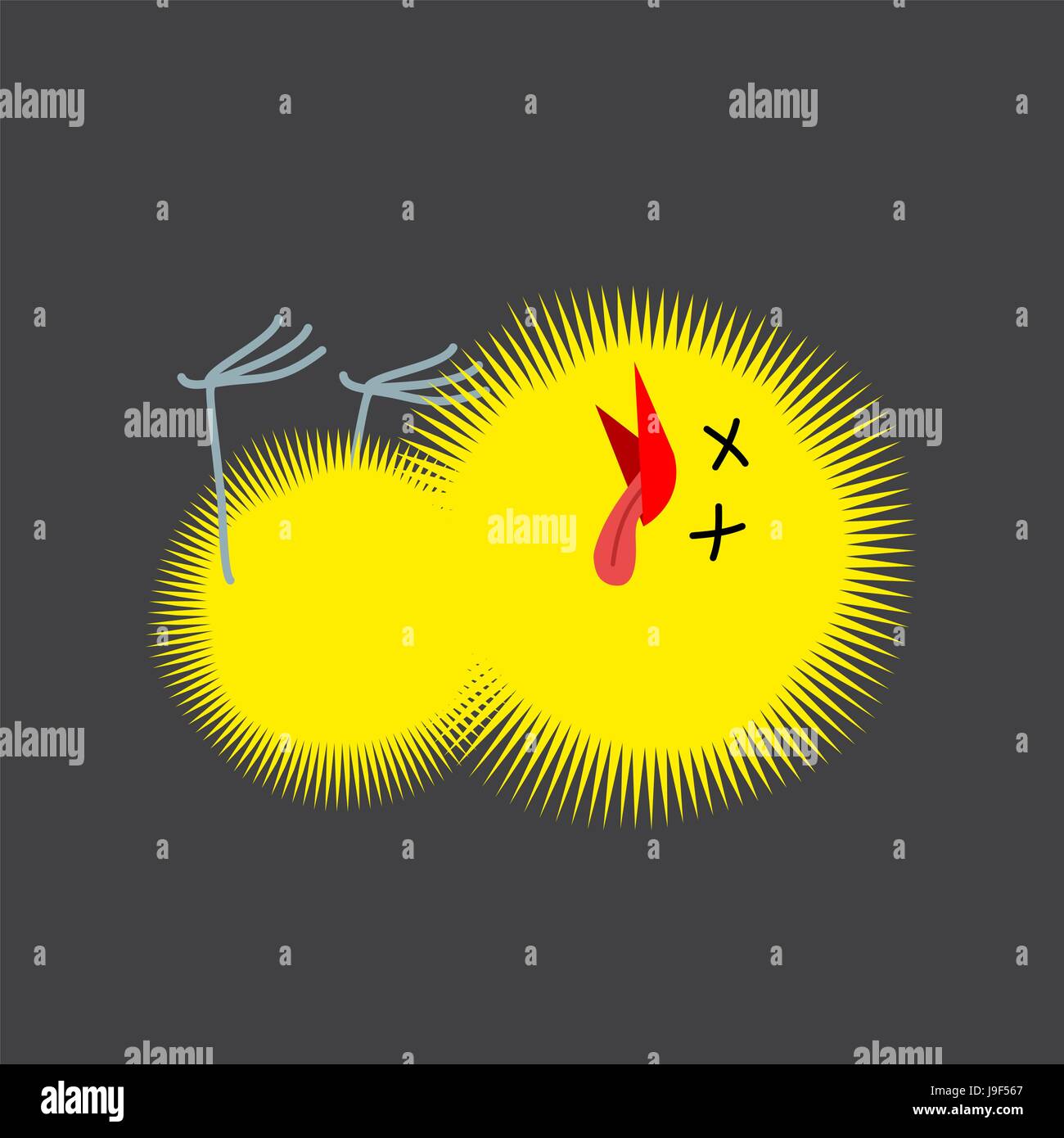 Dead chicken ground Stock Vector Images - Alamy