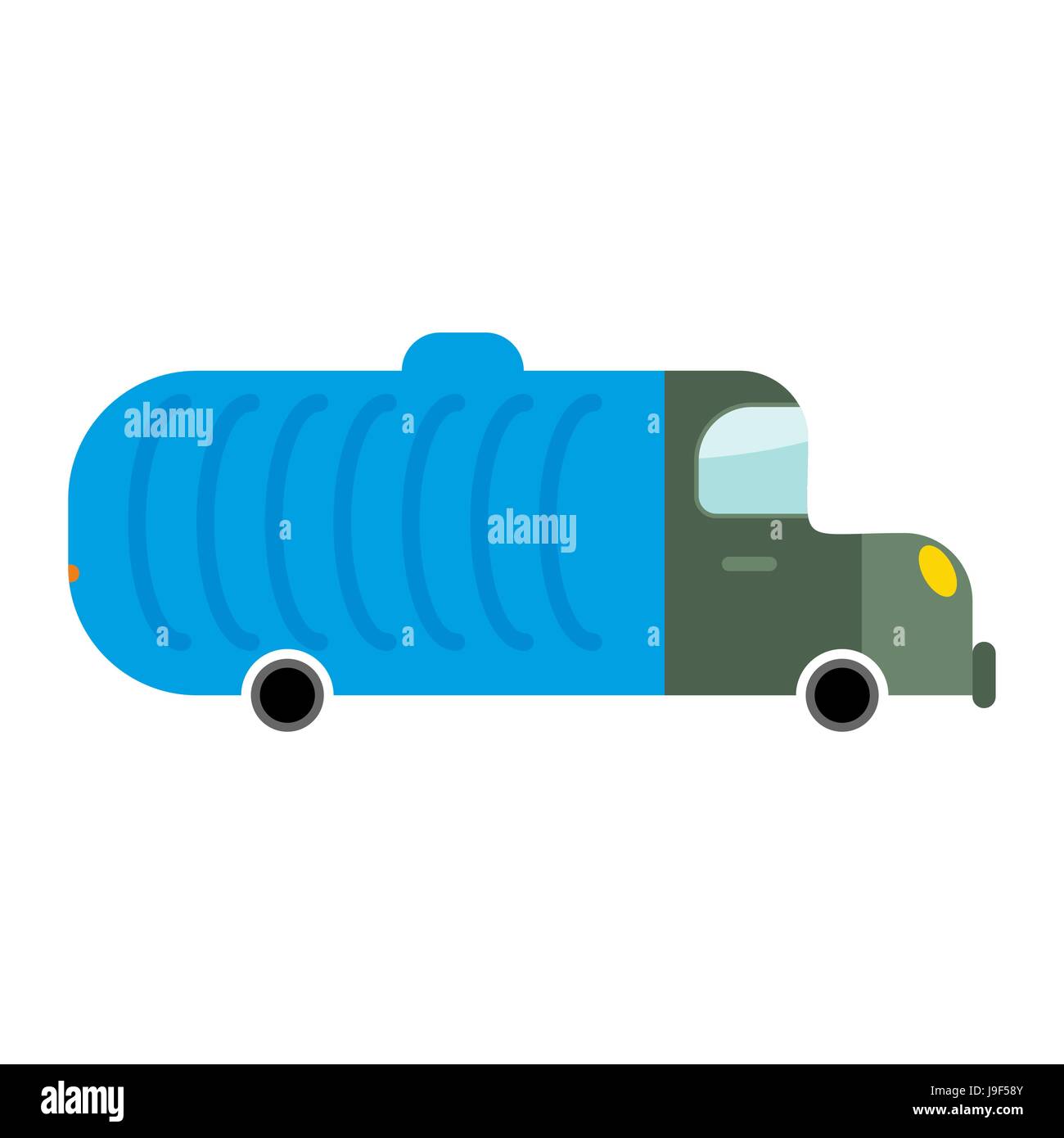 Grbage truck isolated. Trash automobile on white background. Junk Car ...