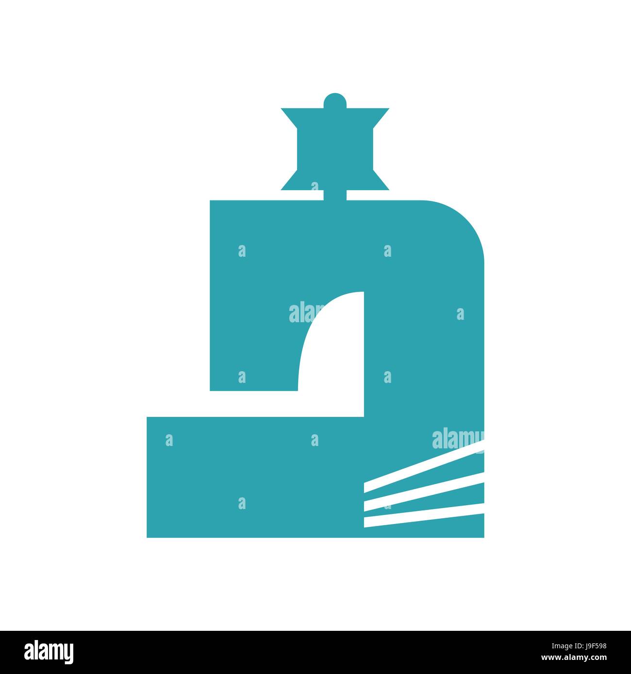 Sewing machine abstract logo. tailor Emblem. Sign for garment ...