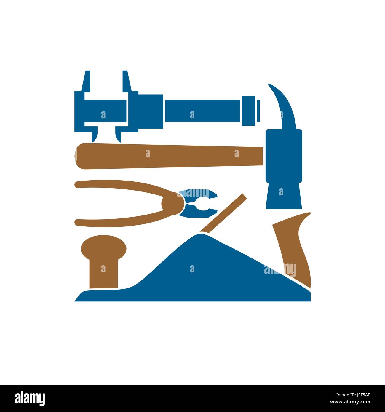 Repair logo. Repairs Tool emblem. Instrument sign. Industrial locksmith ...