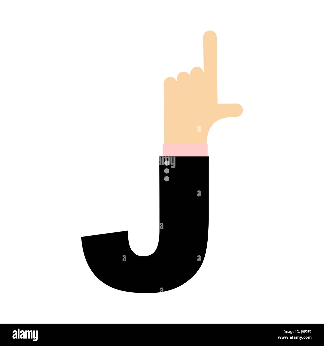 Hand lettering alphabet j Cut Out Stock Images & Pictures - Alamy