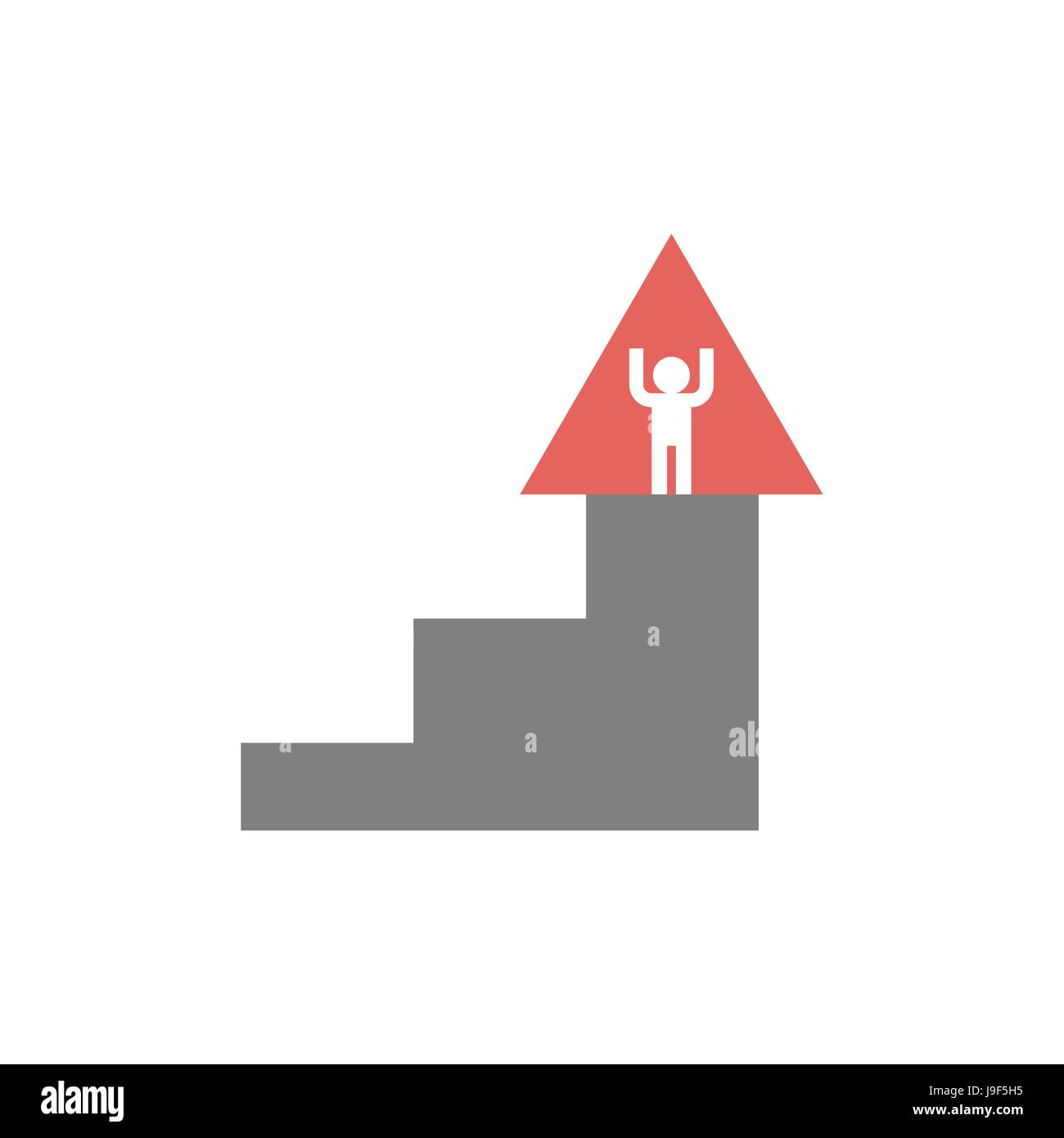 Career ladder logo. Steps sign. Climbing emblem Stock Vector Image ...