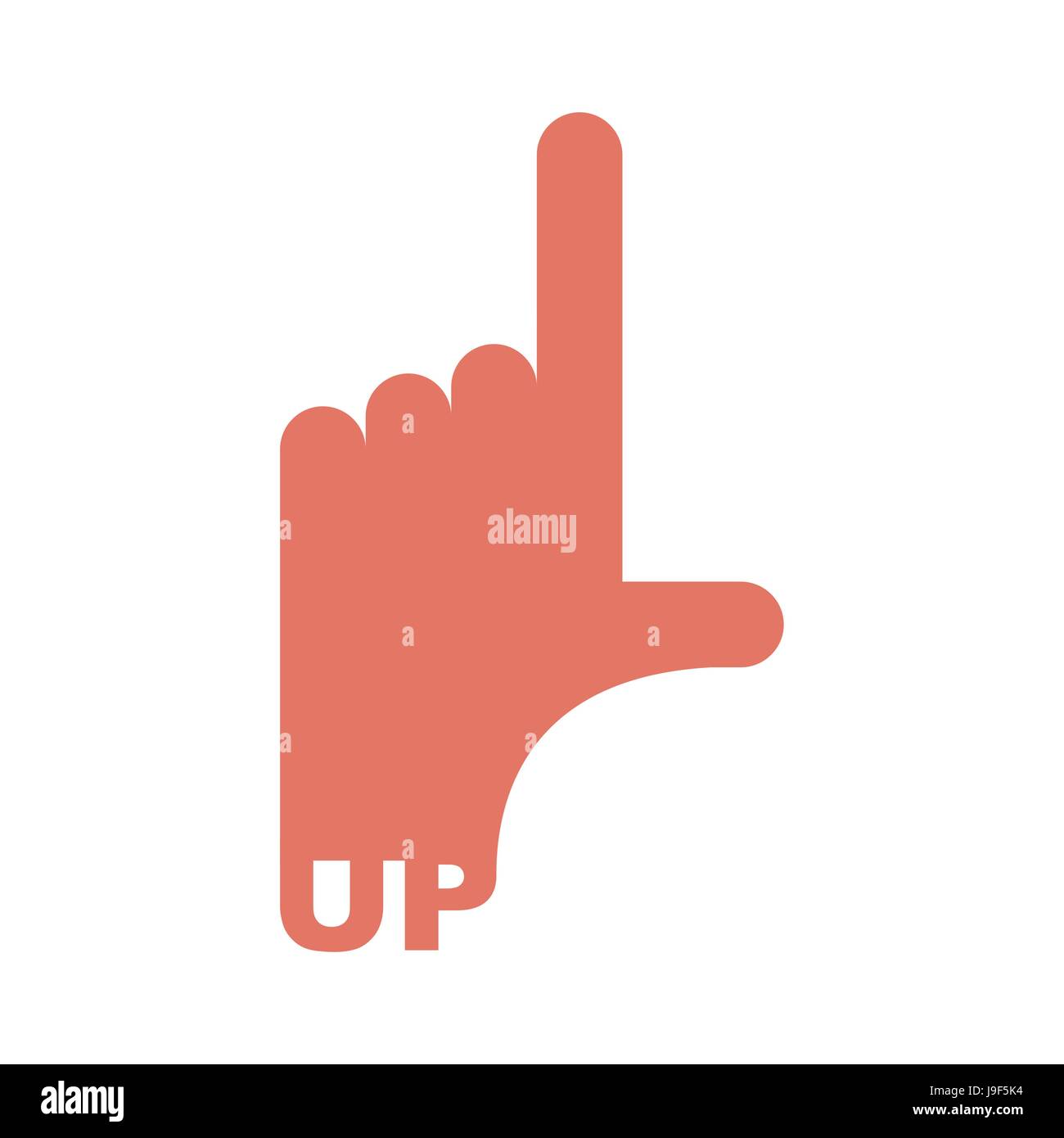 Hand pointer up. Direction of route finger isolated Stock Vector Image ...