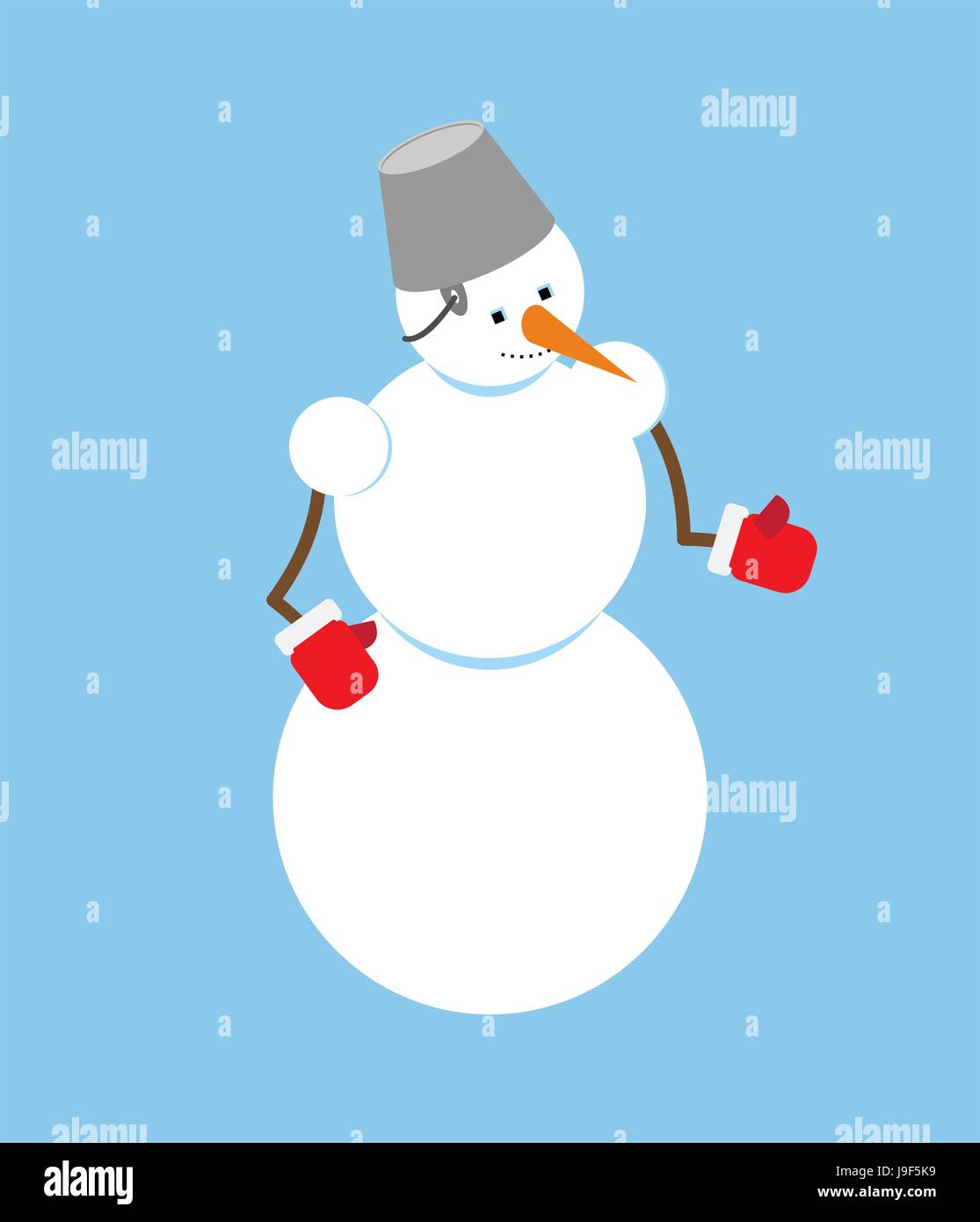 Snowman isolated. Snow hero for new year. Christmas characters Stock ...