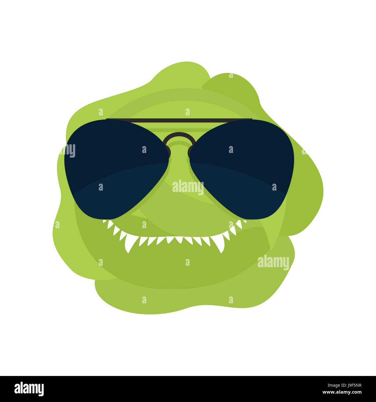 Angry cabbage. Aggressive green vegetable. Dangerous fruit Stock Vector ...