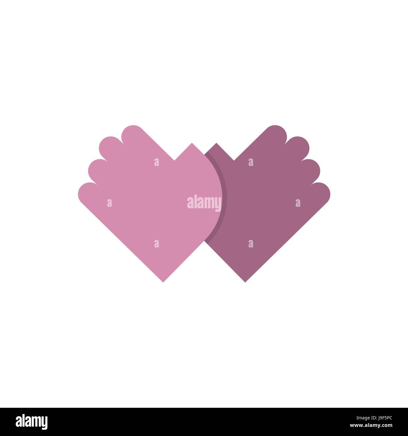 Friendship logo. Palm emblem. Two hands symbol Stock Vector Image & Art ...