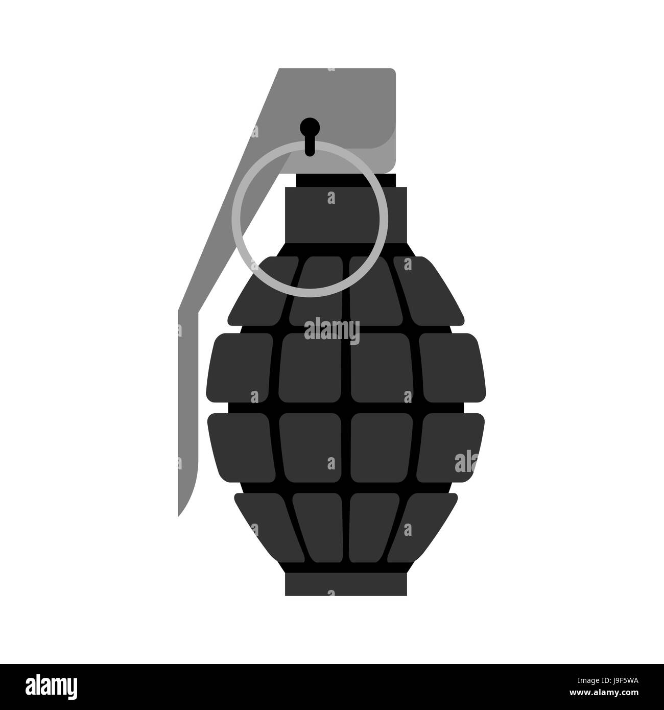 Military Grenade black . Army explosives. Soldiery ammunition ...