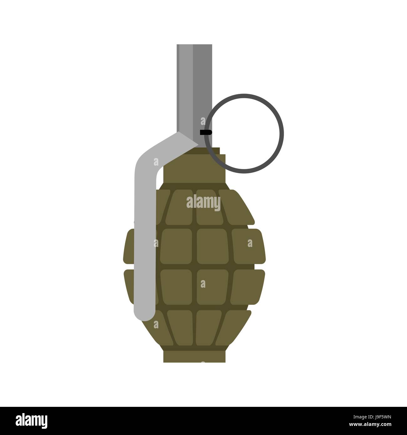 Military Grenade green. Army explosives. Soldiery ammunition. War ...