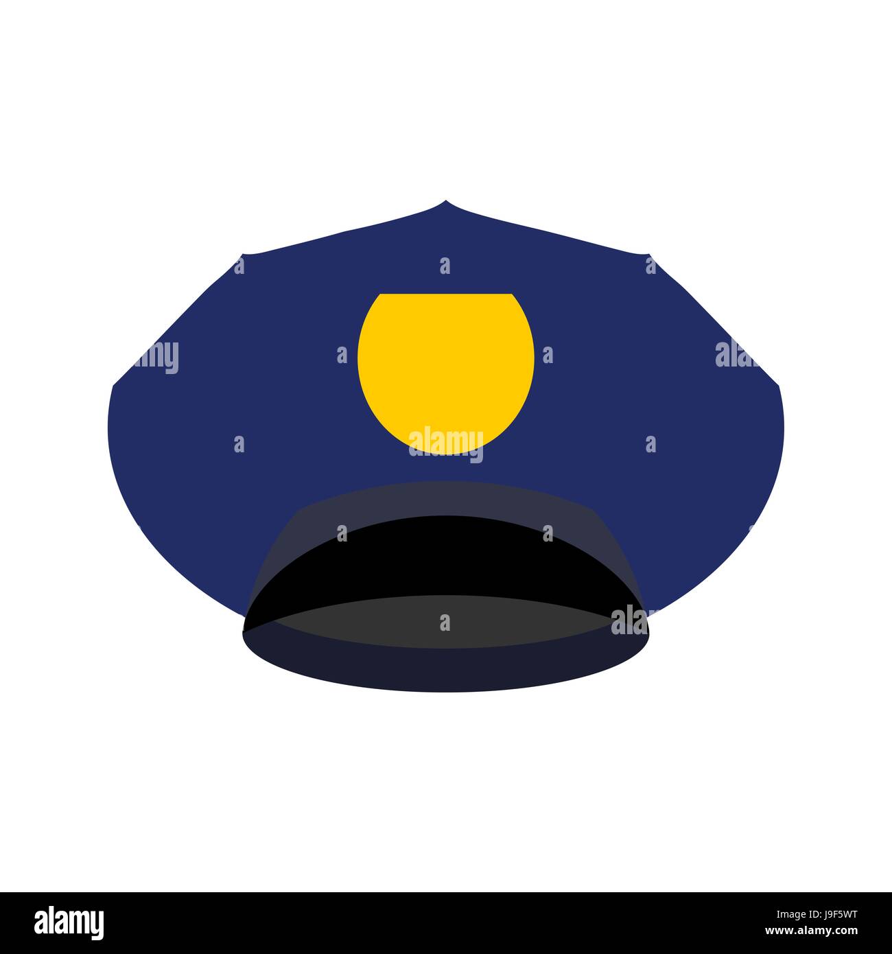 Police cap isolated. Hat cop officer. Accessory policeman Stock Vector ...