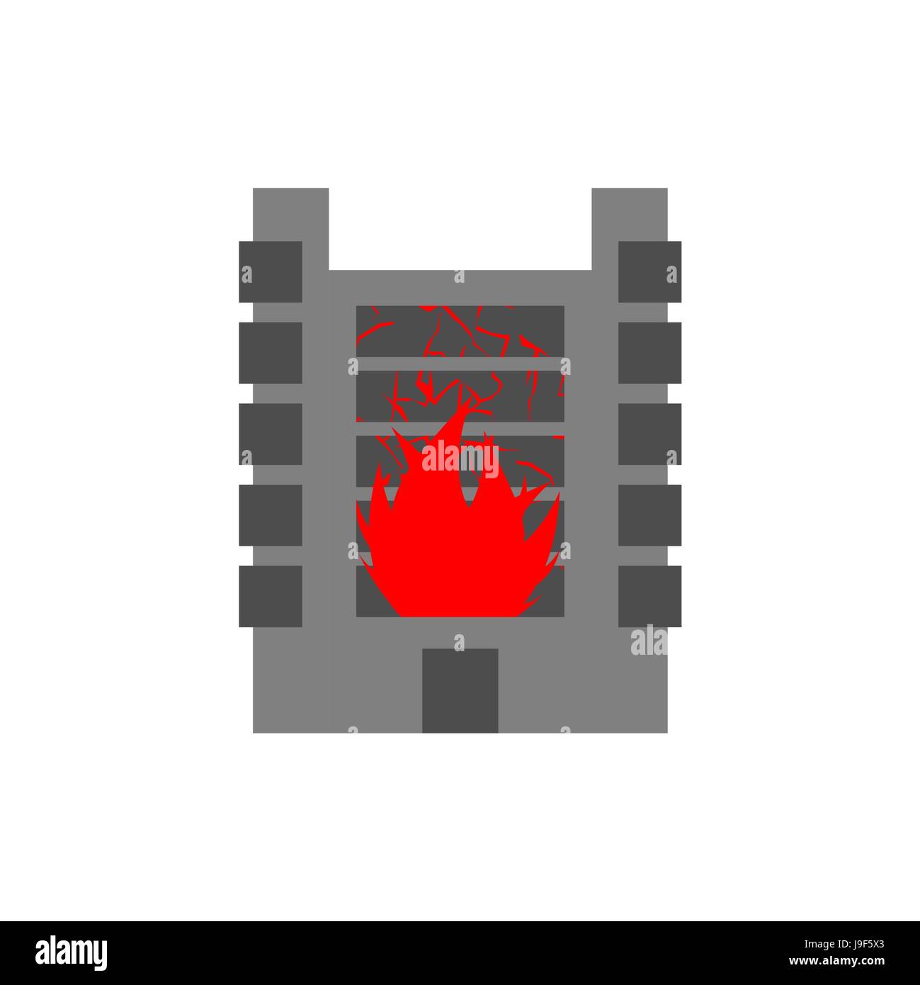 Fire in residential home Cut Out Stock Images & Pictures - Alamy