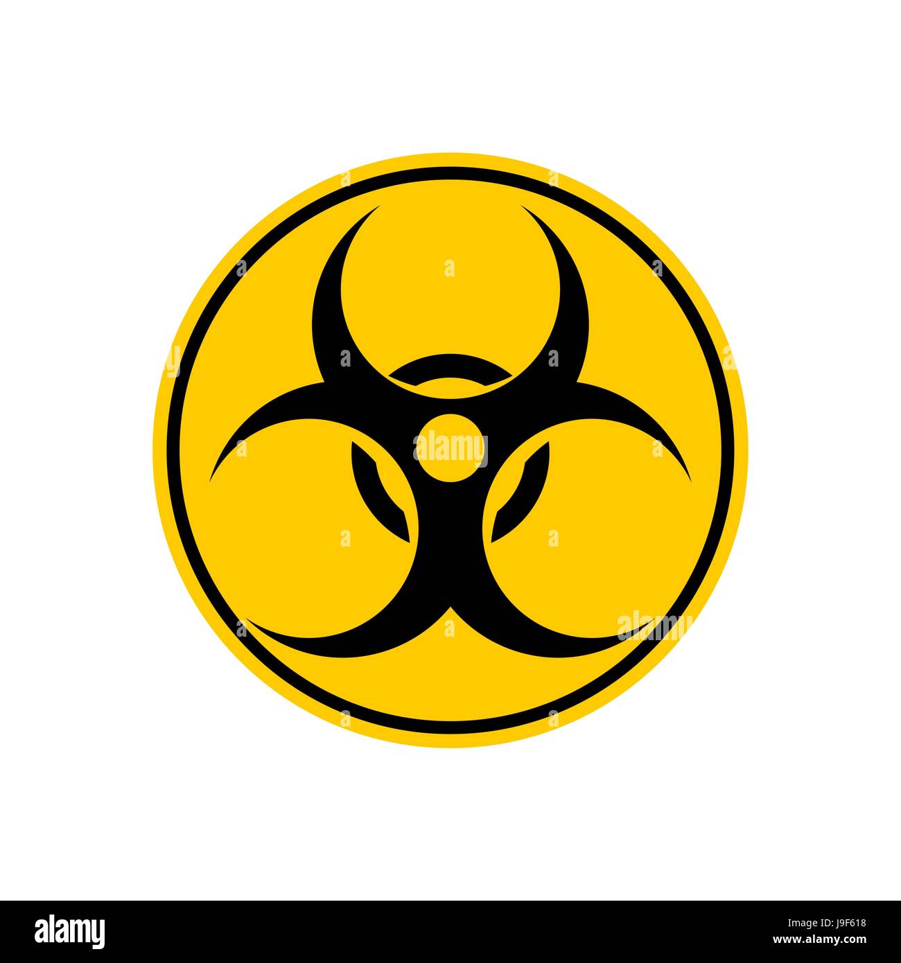 Biohazard sign. Warning radiation hazard. Warning sign viral pollution ...