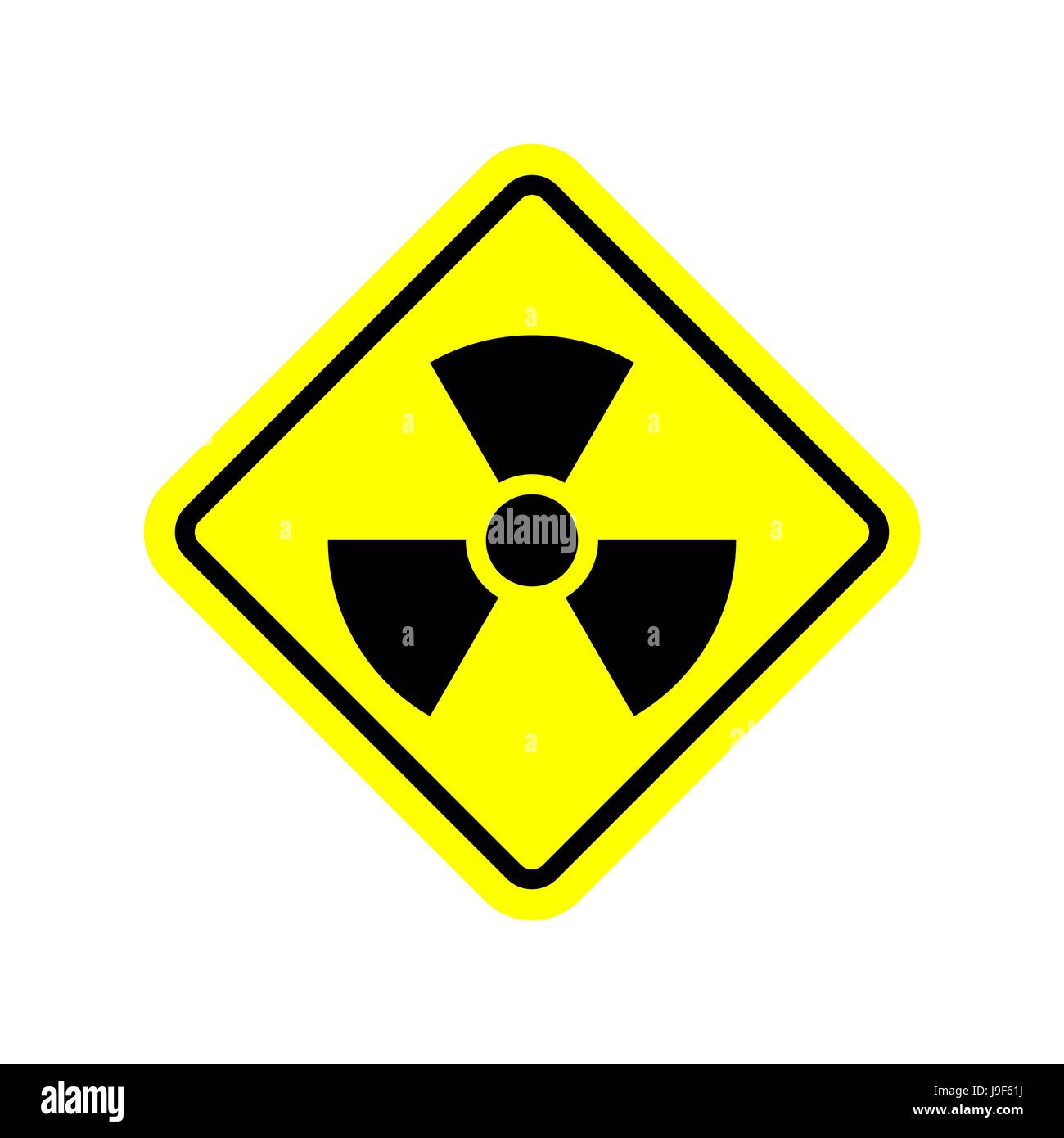 Radiation Danger sign. Caution chemical hazards. Warning sign of ...
