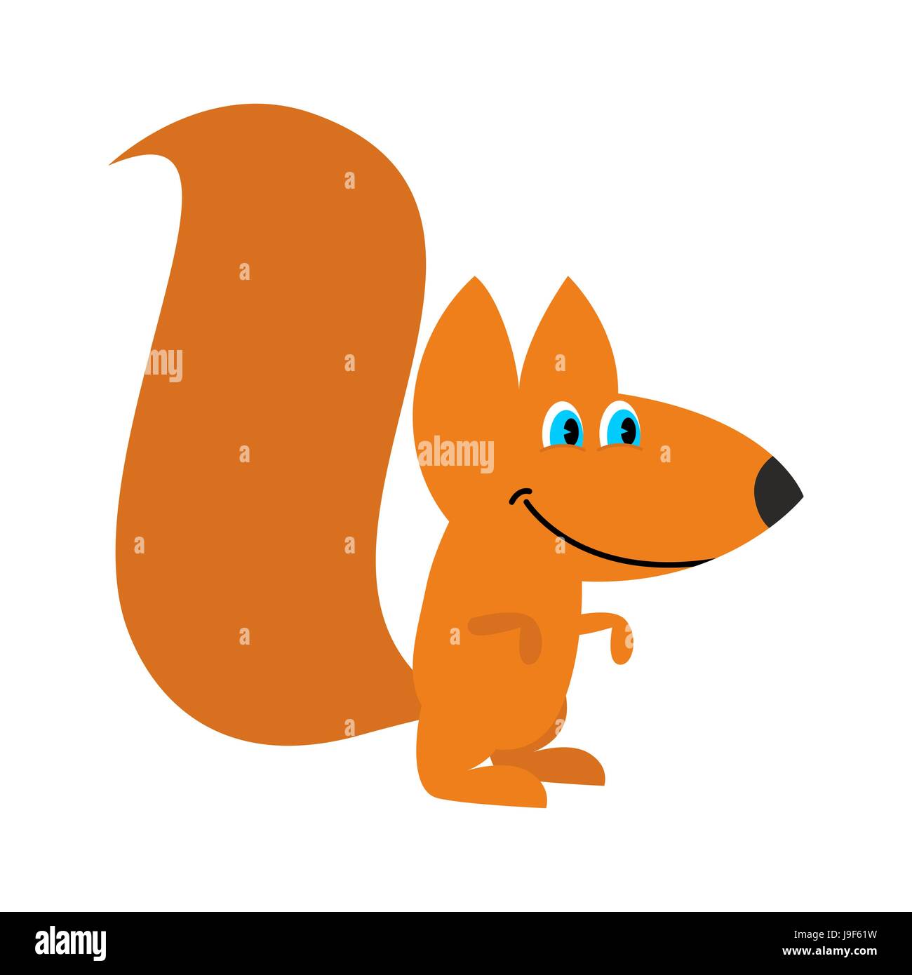 Squirrel isolated. Funny wild animal with bushy tail Stock Vector Image ...
