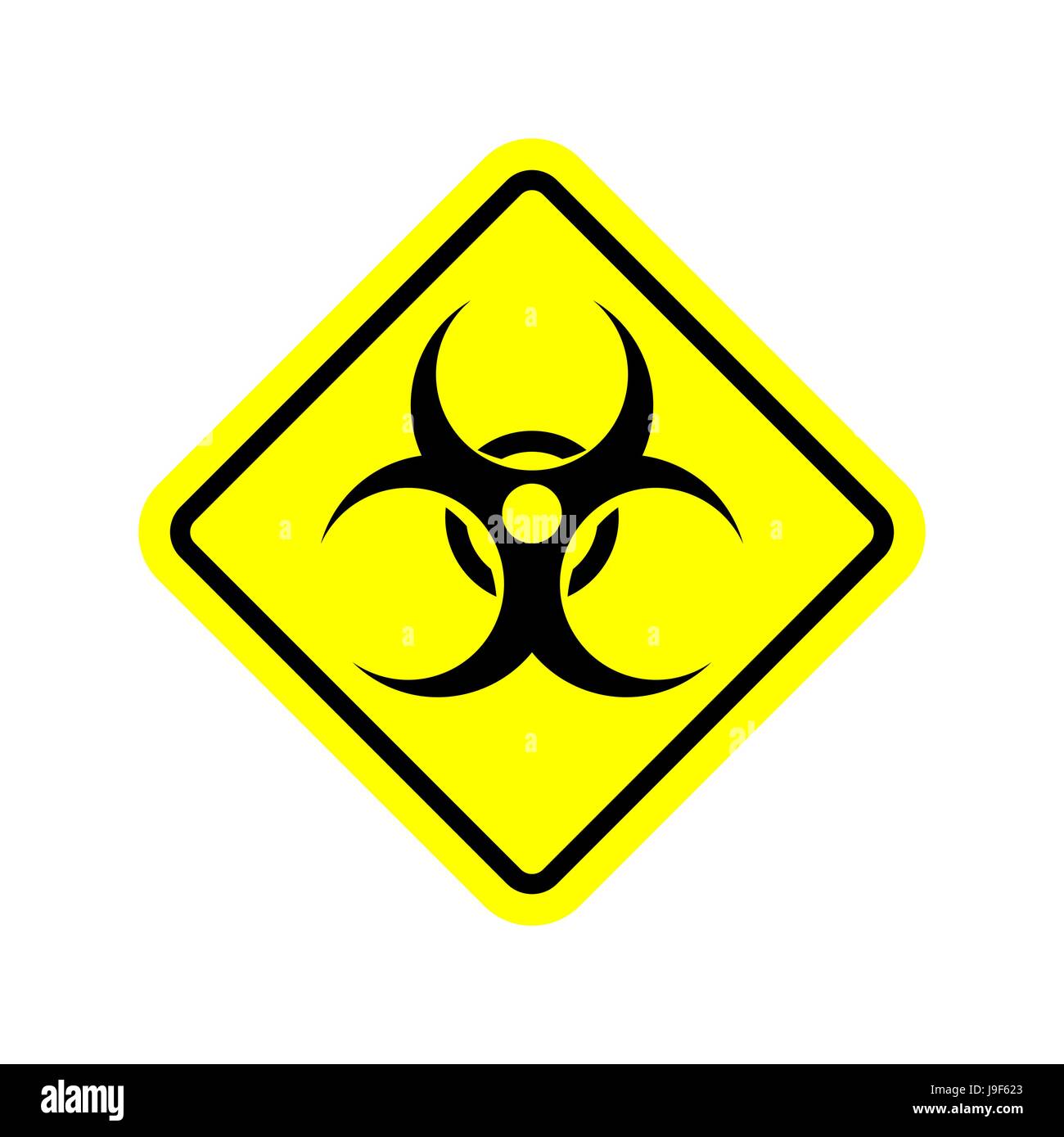 Biohazard sign. Warning radiation hazard. Warning sign viral pollution ...