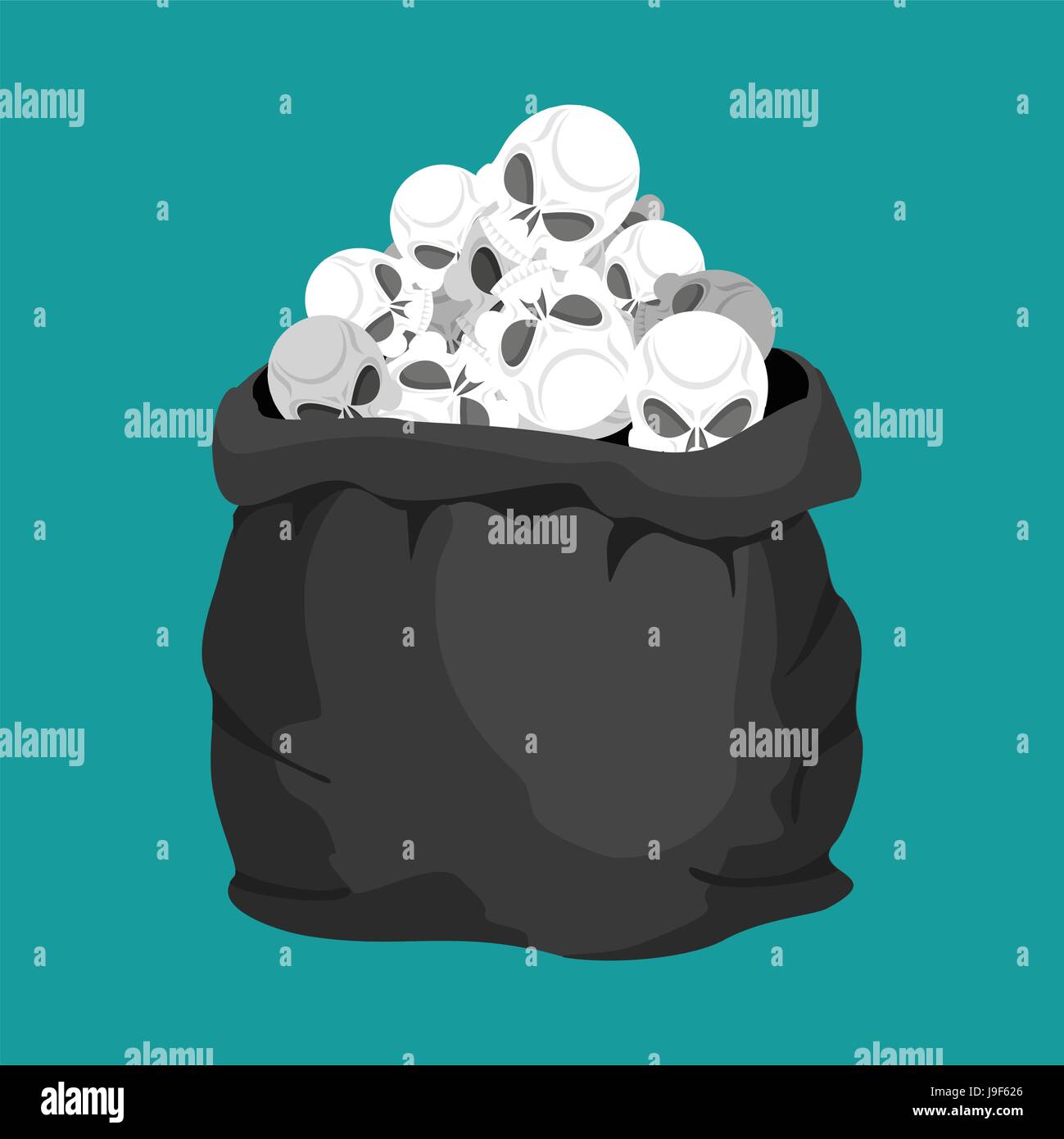 Skulls sack. death bag. sackful skeleton head Stock Vector Image & Art ...