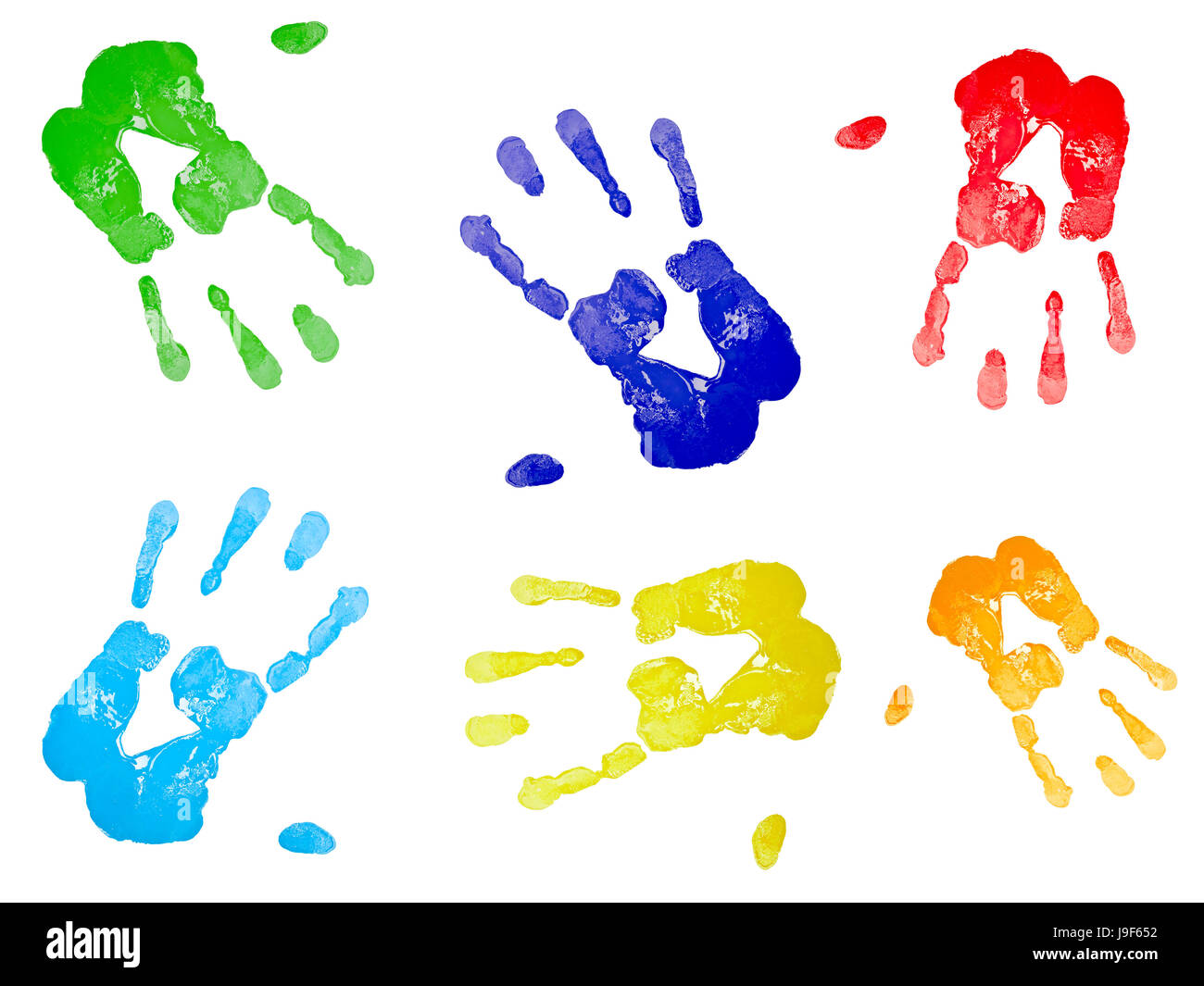 Hand print colour Cut Out Stock Images & Pictures - Alamy