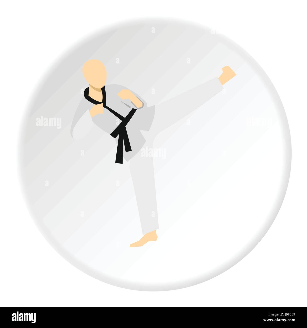 Karate fighter icon, flat style Stock Vector Image & Art - Alamy