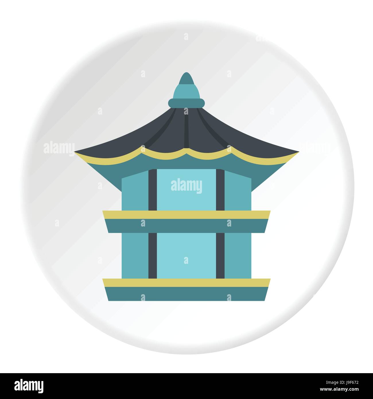 Traditional korean pagoda icon, flat style Stock Vector Image & Art - Alamy