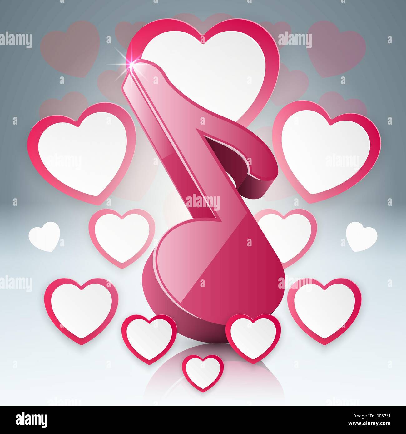 Paper note heart arrow Stock Vector Images - Alamy