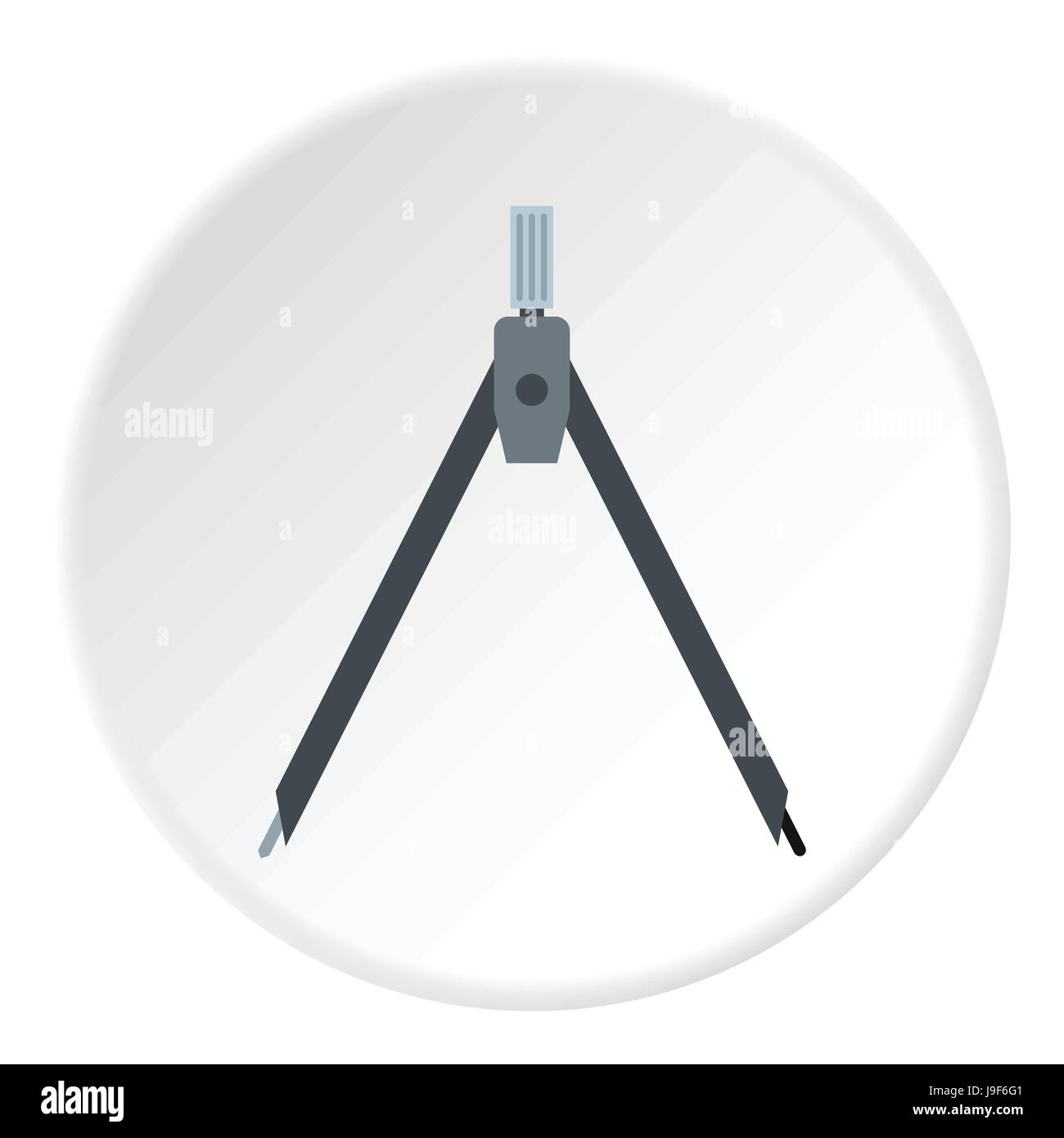 Drawing compass icon, flat style Stock Vector Image & Art - Alamy