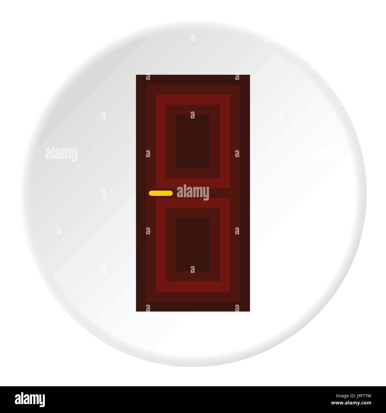 Wooden interior door icon, flat style Stock Vector Image & Art - Alamy
