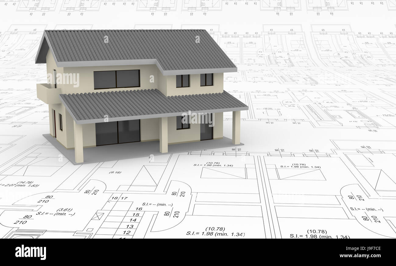 house, building, model, design, project, concept, plan, draft, modern ...