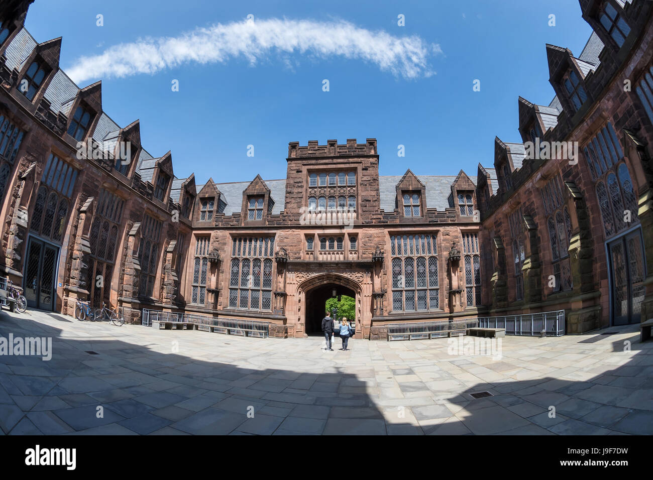 Central courtyard at East Pyne Hall, Princeton University, New Jersey ...