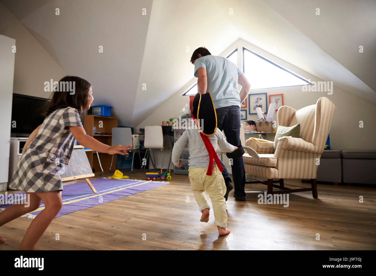 Children playing tag hi-res stock photography and images - Alamy
