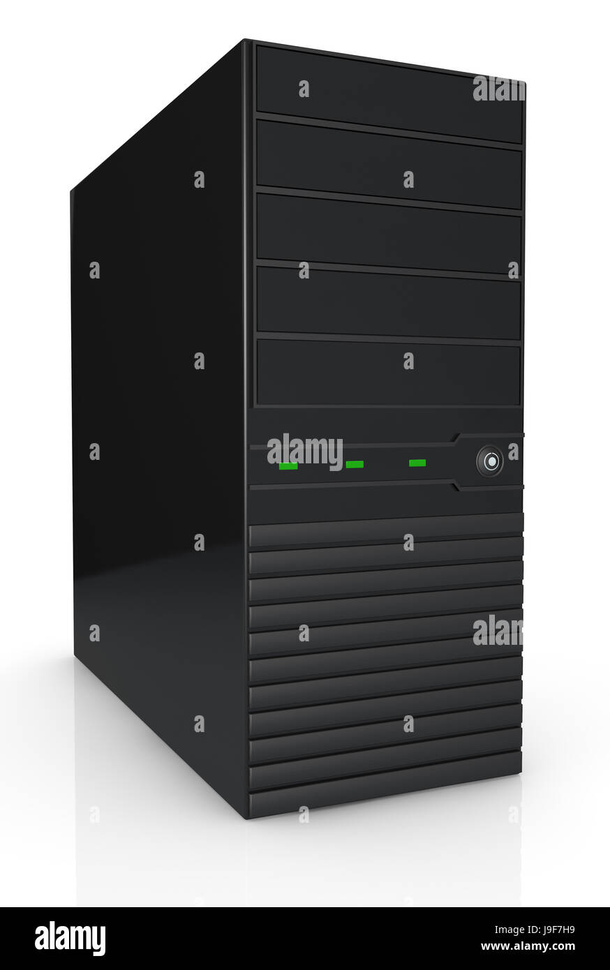 tower, office, PC, computers, computer, object, single, isolated ...