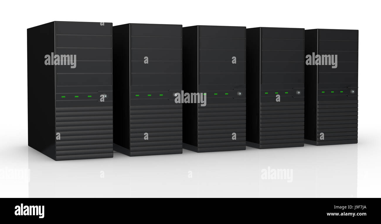 tower, office, PC, computers, computer, isolated, modern, modernity ...