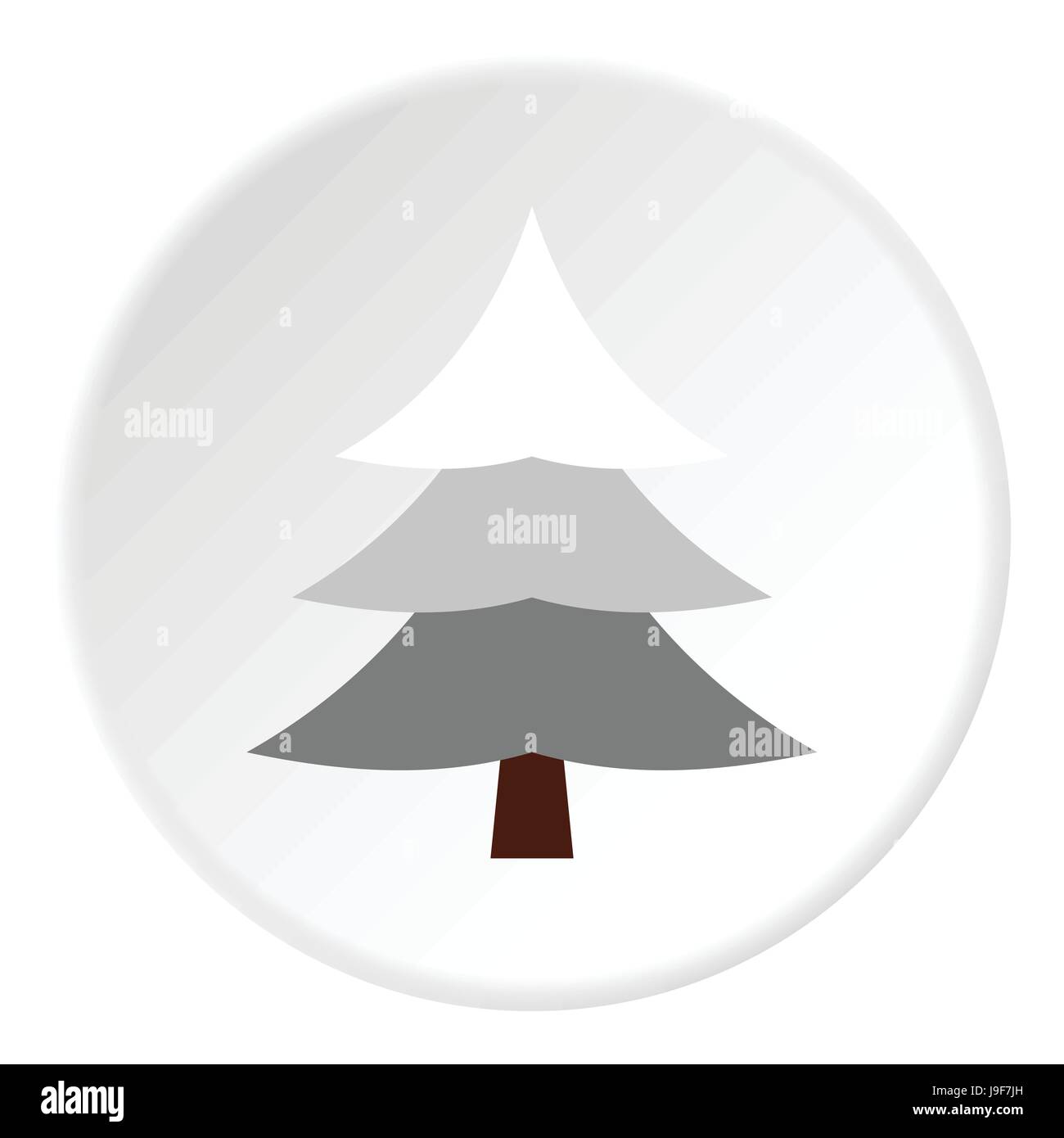 Snowy spruce icon, flat style Stock Vector Image & Art - Alamy