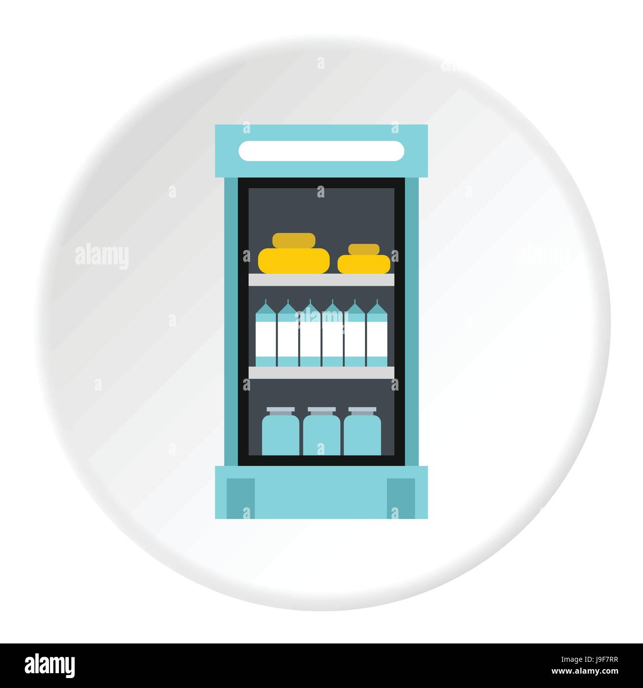 Refrigerator milk products in Stock Vector Images - Alamy