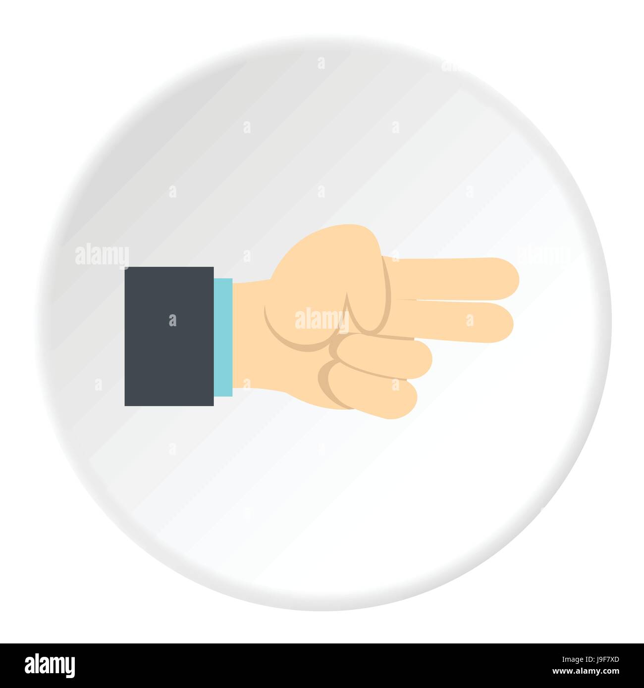 Gesture index and middle finger together icon Stock Vector Image & Art ...