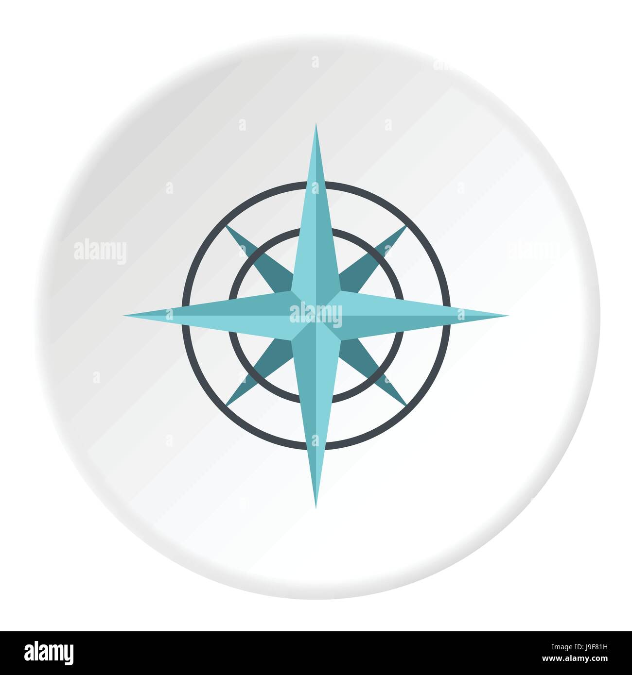 Sign of compass icon, flat style Stock Vector Image & Art - Alamy
