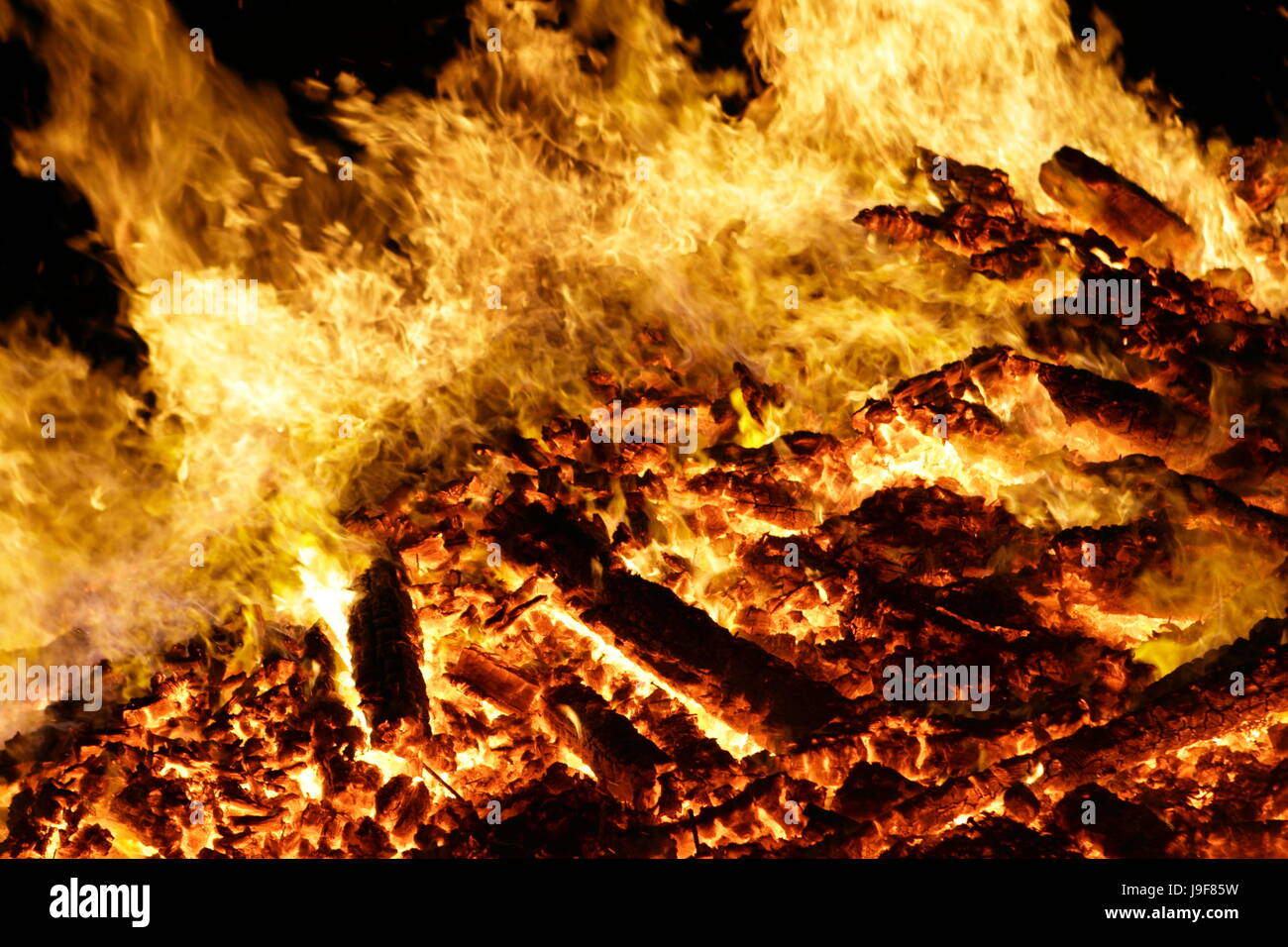 fire, conflagration, flame, flames, heat, combustion, midsummer ...