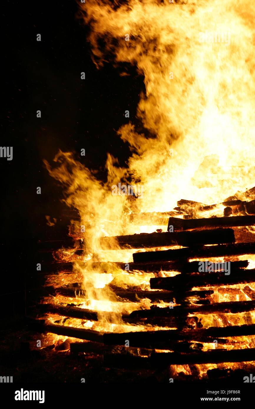 fire, conflagration, flame, flames, heat, combustion, midsummer ...