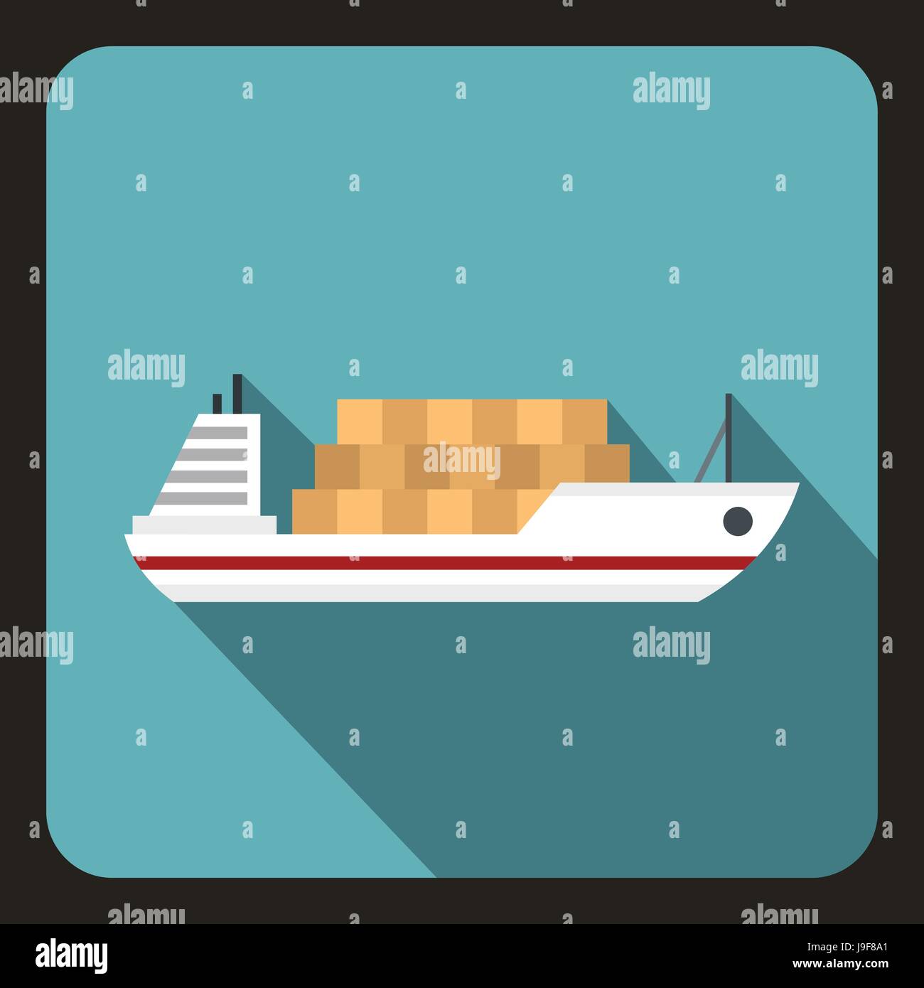 Cargo carrier ship sailing Stock Vector Images - Alamy