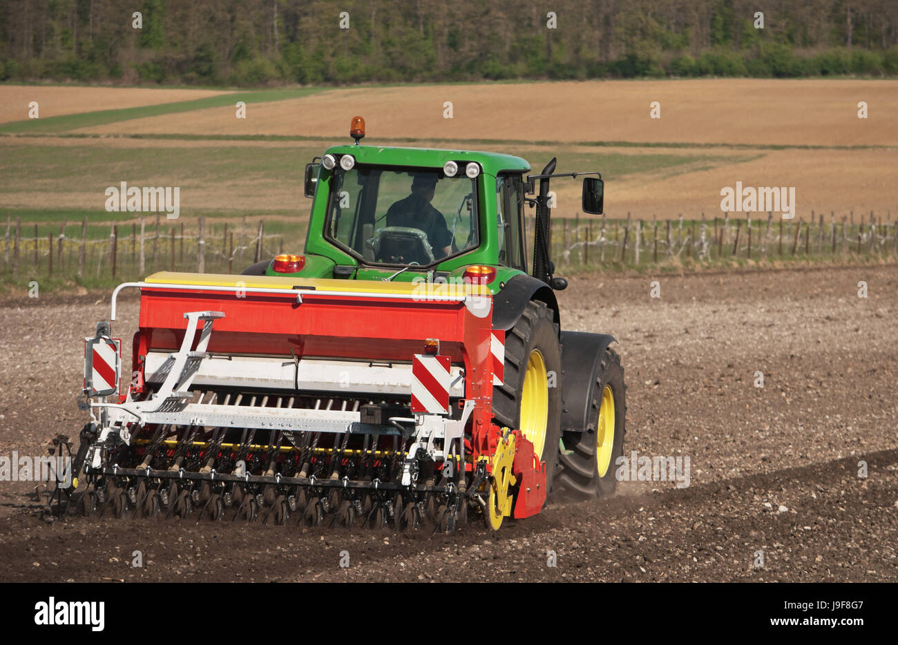 acre, tractor, farmer, field work, sower, work unit, tackle, ground ...