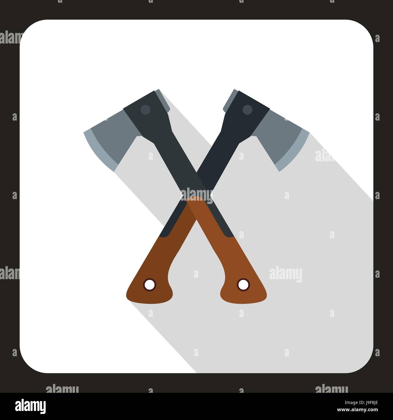 Two crossed axes icon, flat style Stock Vector Image & Art - Alamy