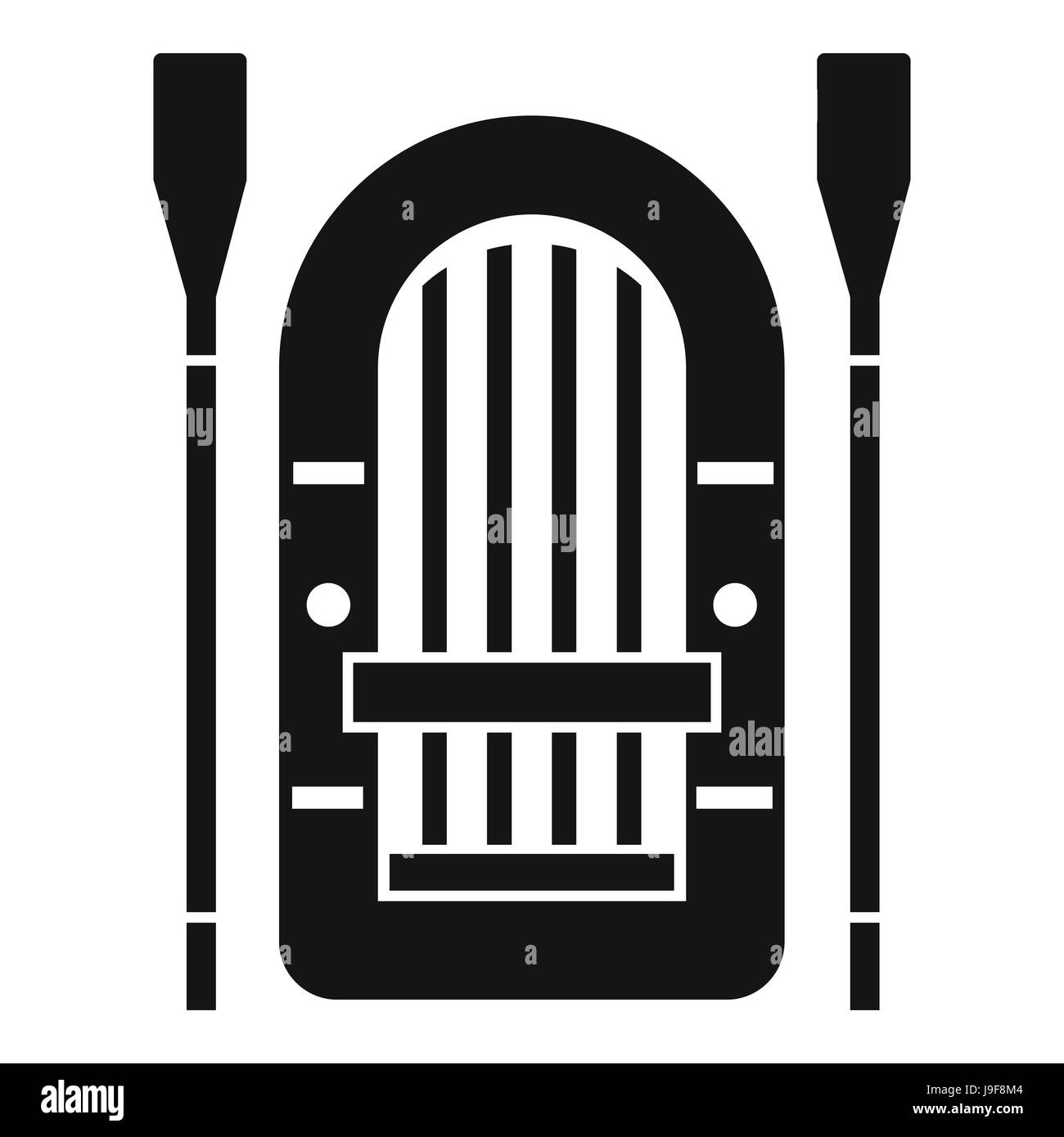 Inflatable boat icon simple Cut Out Stock Images & Pictures - Alamy