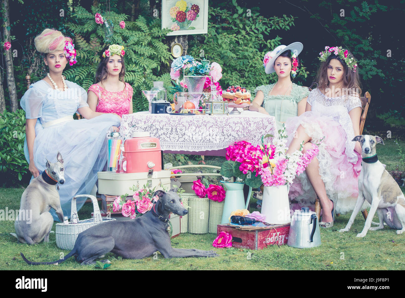 Vintage tea party Stock Photo - Alamy