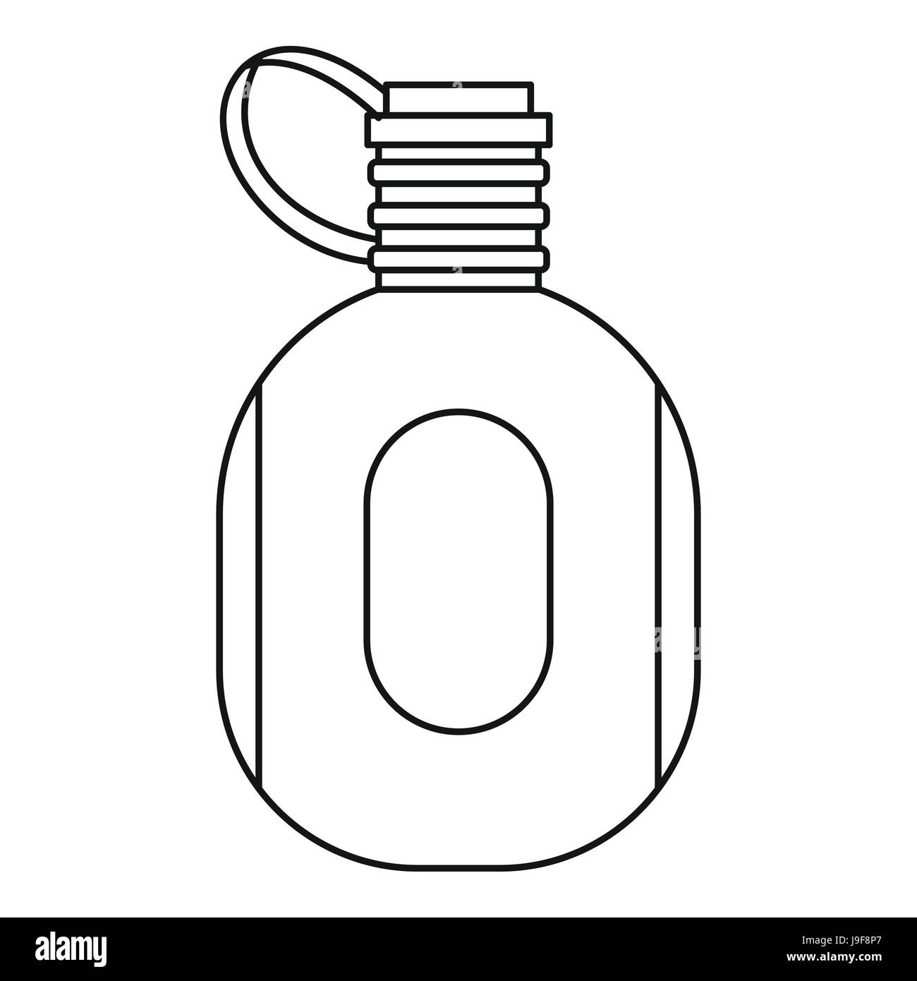 Flask icon, outline style Stock Vector Image & Art - Alamy