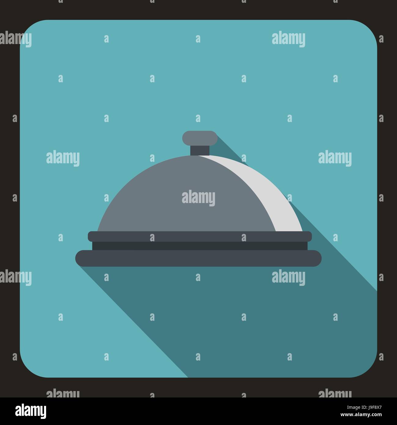 Cloche icon, flat style Stock Vector Image & Art - Alamy