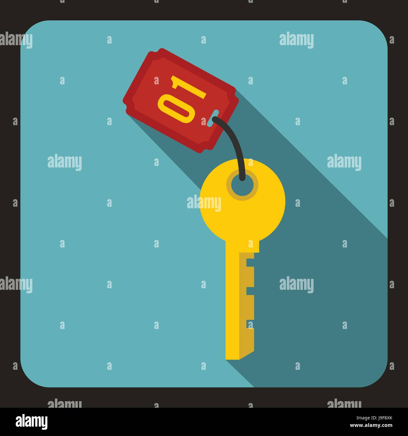 Hotel key icon, flat style Stock Vector Image & Art - Alamy
