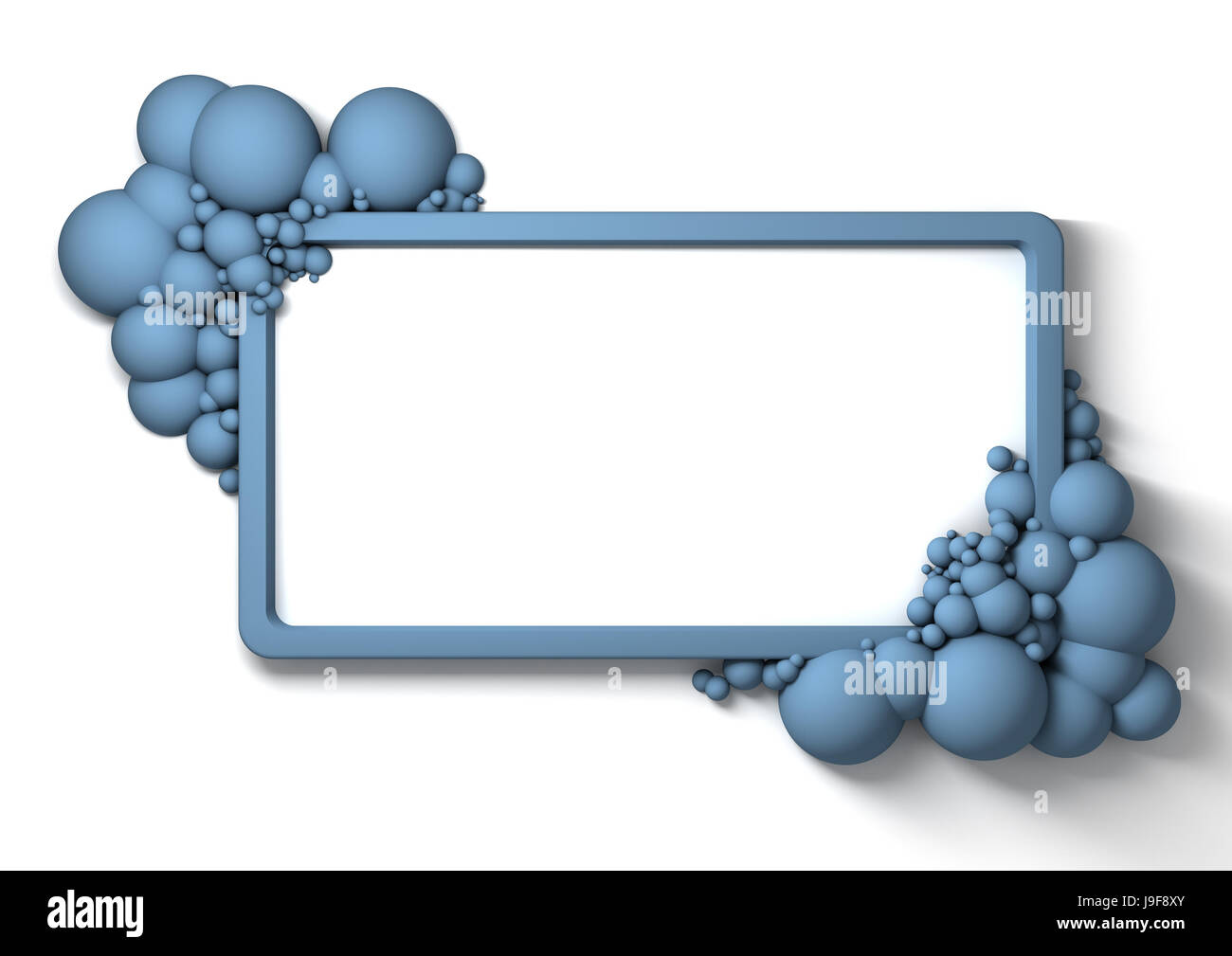 blue, isolated, soft, foam, bubbles, frame, bulbous, waxy, bordered ...