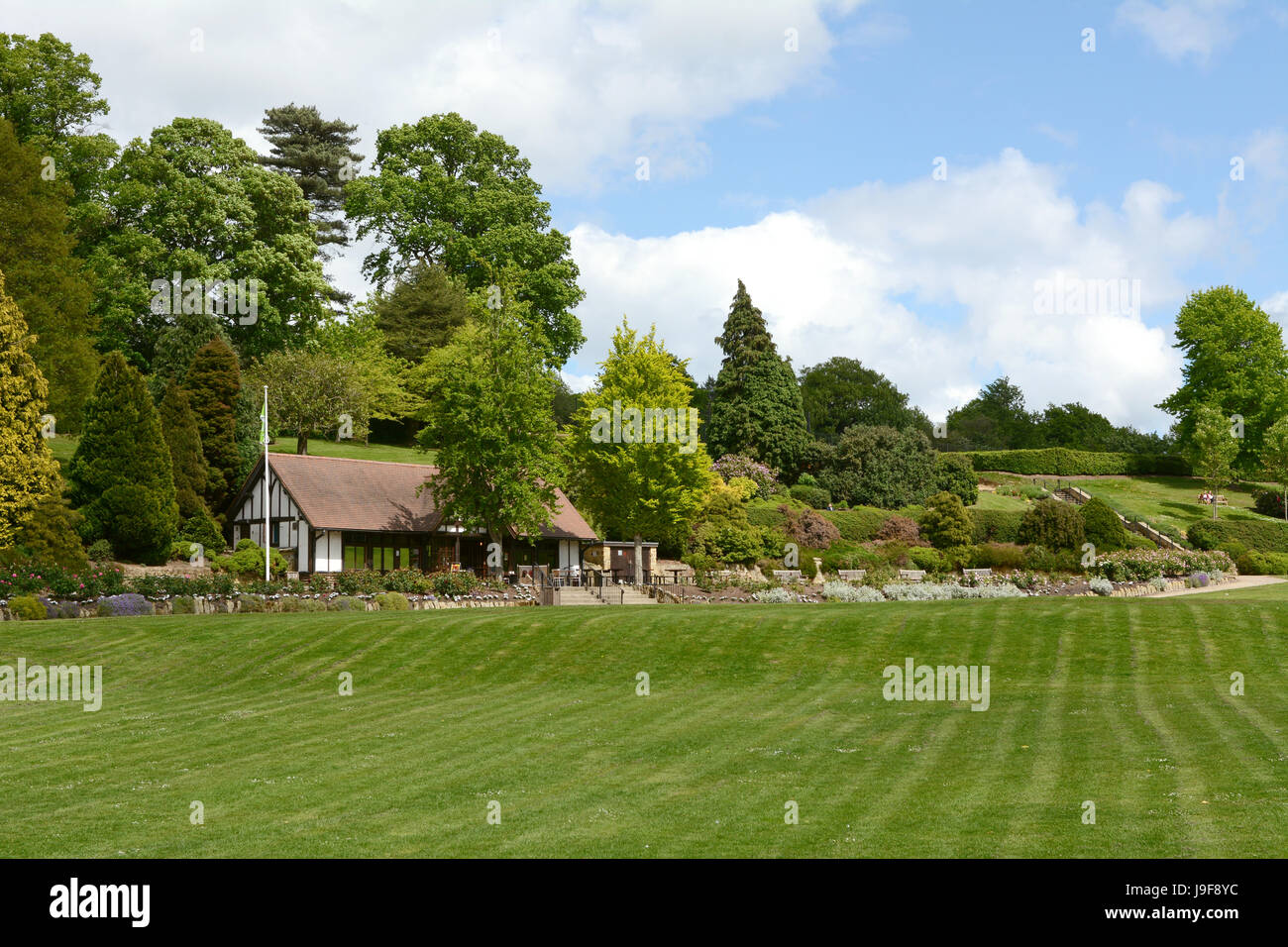 Tunbridge Wells, England - May 20, 2017: Calverley Grounds public park ...