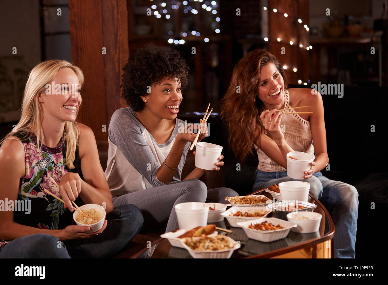 Take three girls tv hi-res stock photography and images - Alamy