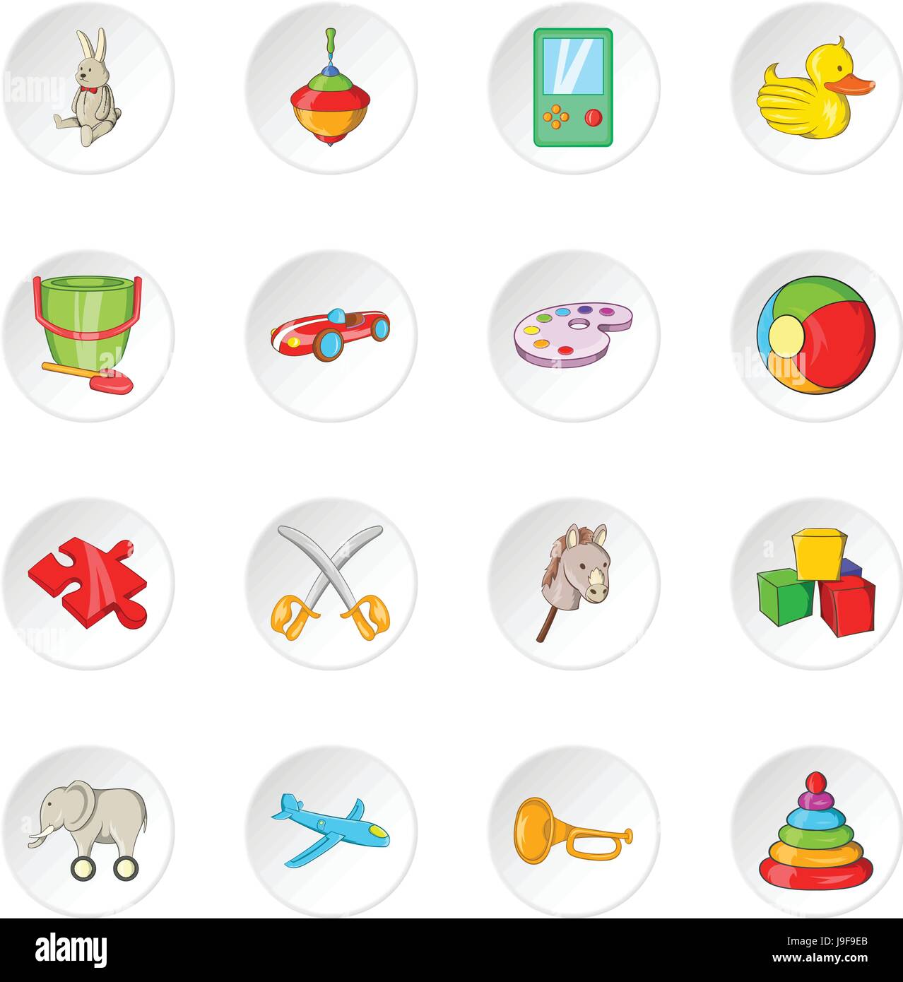 Toy icons, cartoon style Stock Vector Image & Art - Alamy