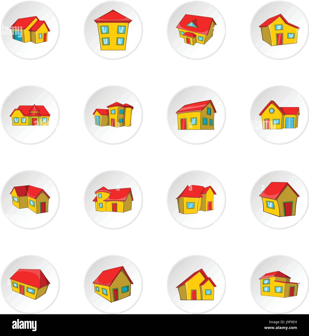 House icons, cartoon style Stock Vector Image & Art - Alamy