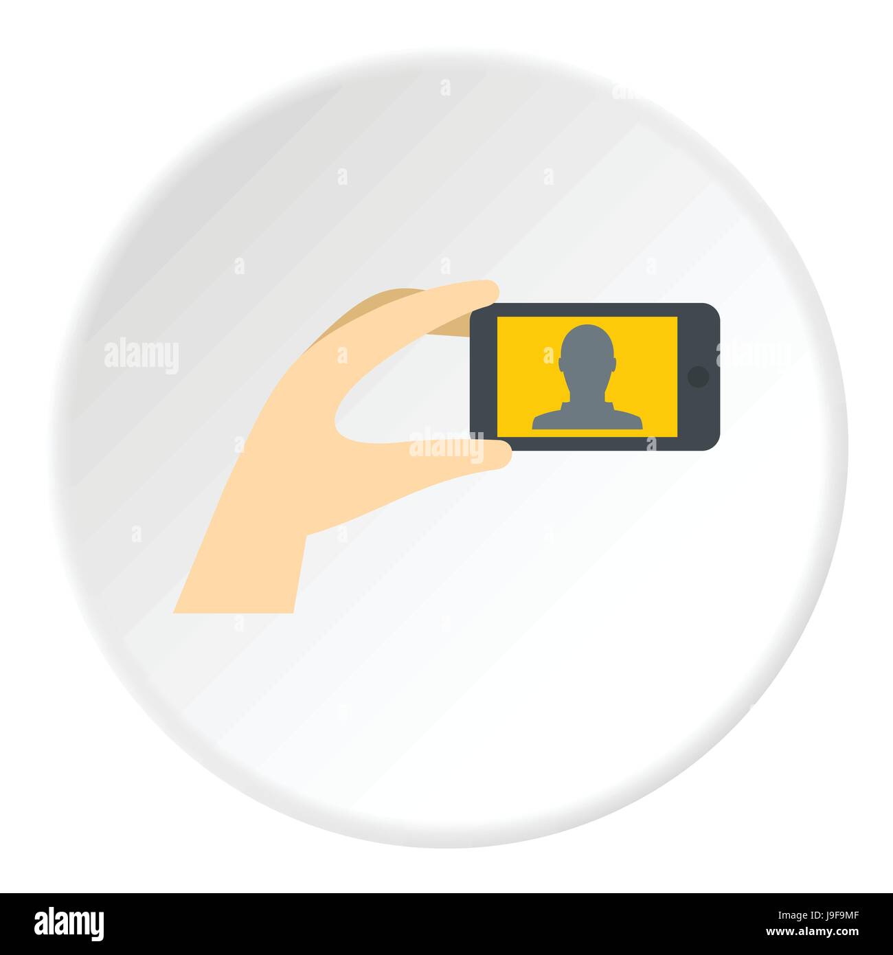 Selfie with cellphone icon, flat style Stock Vector Image & Art - Alamy